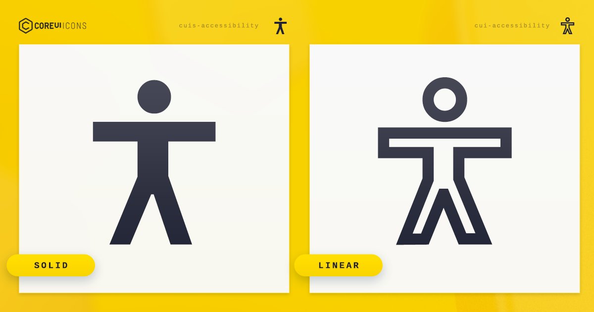 Accessibility Icon · Solid · Coreui Icons · Svg Javascript Typescript And Webfont
