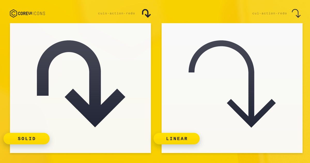 Action Redo Icon · Linear · Coreui Icons · Svg Javascript Typescript 5354