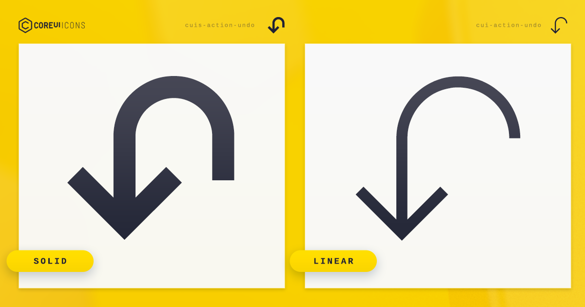 Action Undo Icon · Linear · Coreui Icons · Svg Javascript Typescript