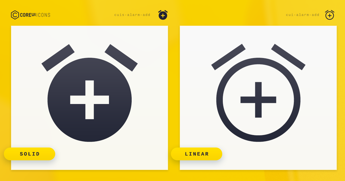 Alarm Add Icon · Solid · Coreui Icons · Svg Javascript Typescript And Webfont 9365