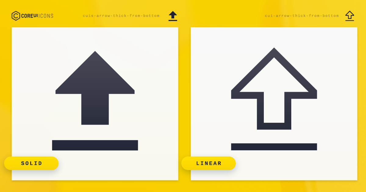 Arrow Thick From Bottom Icon · Solid · Coreui Icons · Svg Javascript Typescript And Webfont