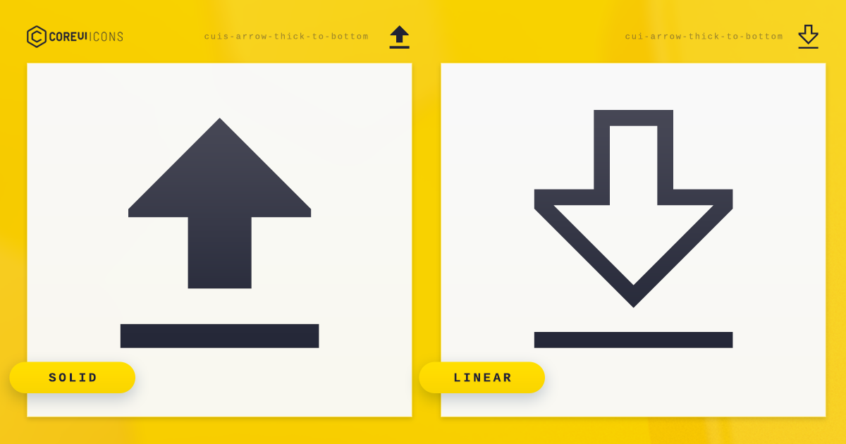 Arrow Thick To Bottom Icon · Linear · Coreui Icons · Svg Javascript