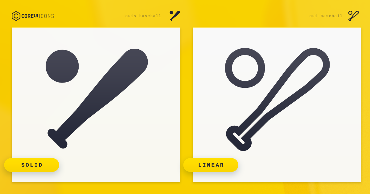 Baseball Icon · Linear · Coreui Icons · Svg Javascript Typescript And Webfont 