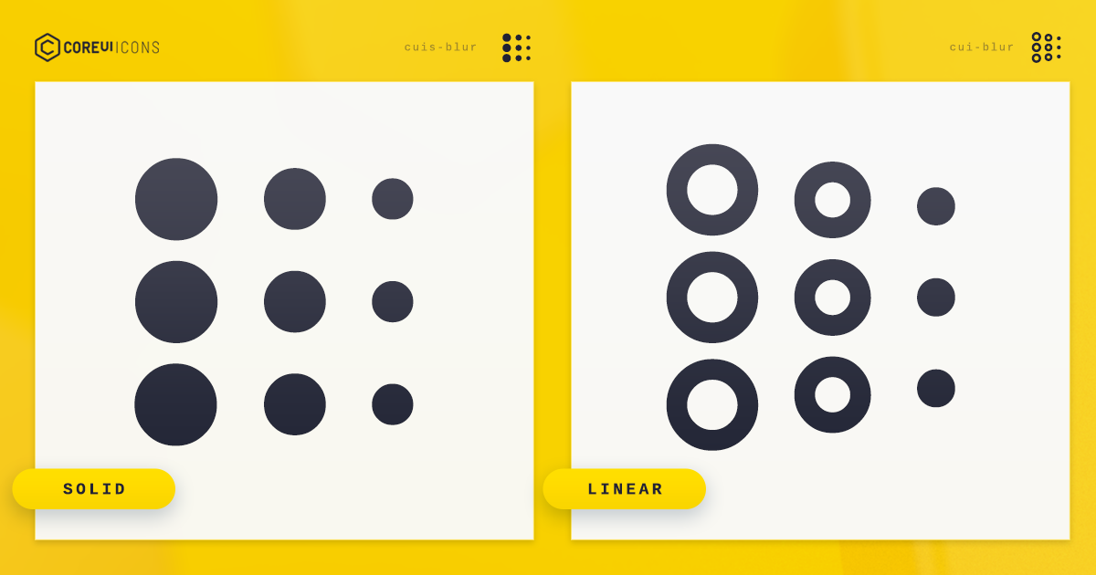 Blur Icon · Linear · Coreui Icons · Svg Javascript Typescript And Webfont