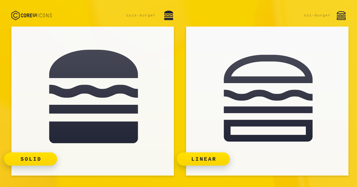 Burger Icon · Linear · Coreui Icons · Svg Javascript Typescript And Webfont