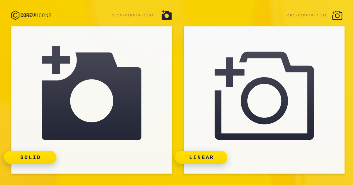 Camera Plus Icon · Linear · Coreui Icons · Svg Javascript Typescript