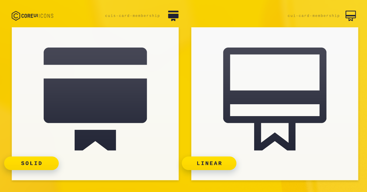 Card Membership Icon · Solid · Coreui Icons · Svg Javascript Typescript And Webfont 3931