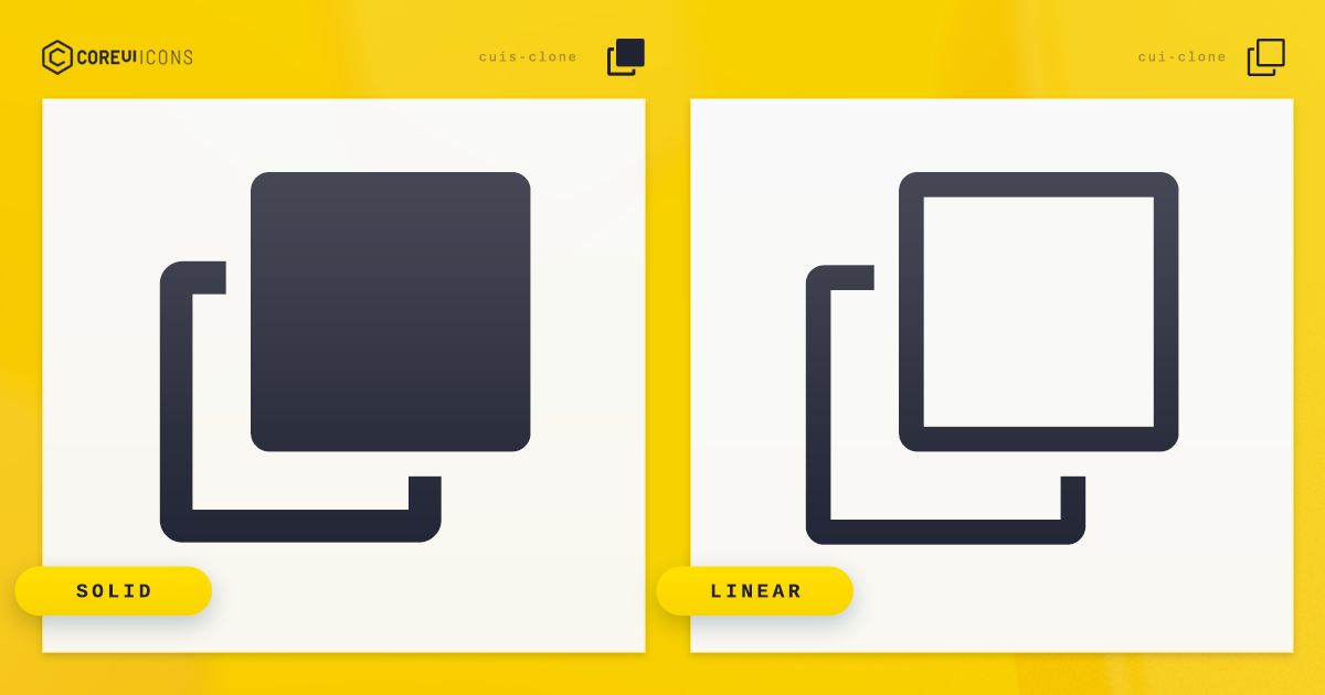 Clone Icon · Linear · Coreui Icons · Svg Javascript Typescript And Webfont 9996
