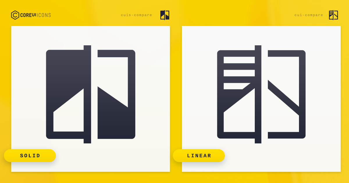 Compare Icon · Solid · Coreui Icons · Svg Javascript Typescript And Webfont