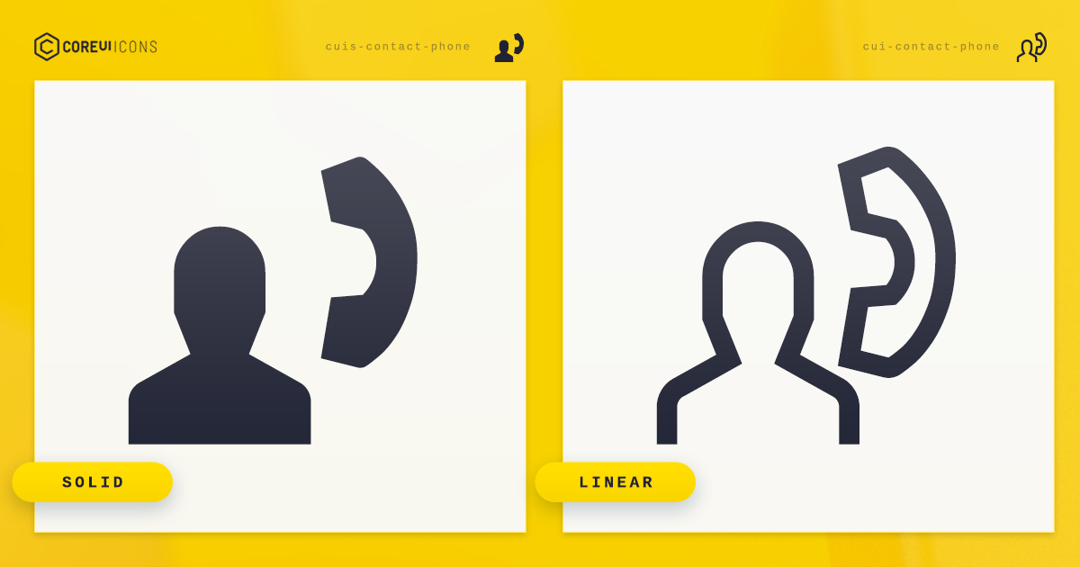 Contact Phone Icon · Solid · Coreui Icons · Svg Javascript Typescript