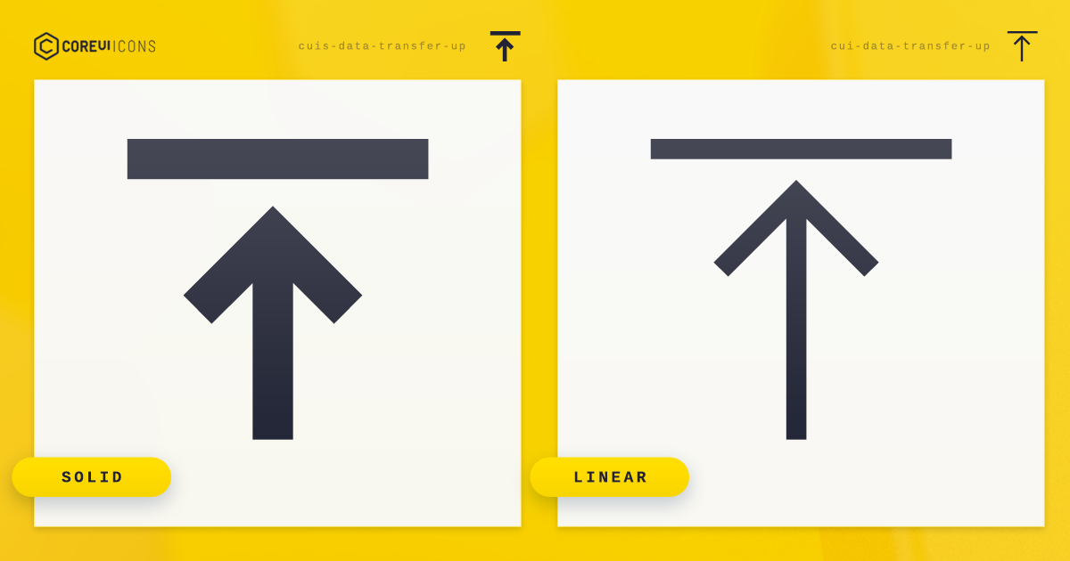 Data Transfer Up Icon · Linear · Coreui Icons · Svg Javascript Typescript And Webfont