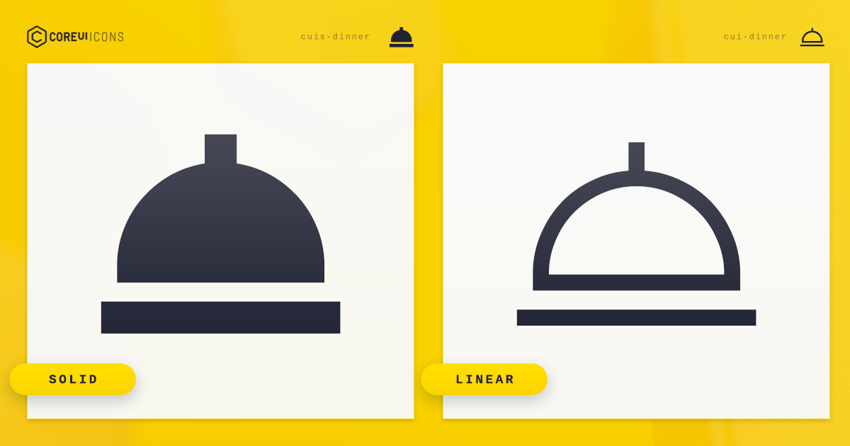 Dinner Icon · Linear · Coreui Icons · Svg Javascript Typescript And Webfont