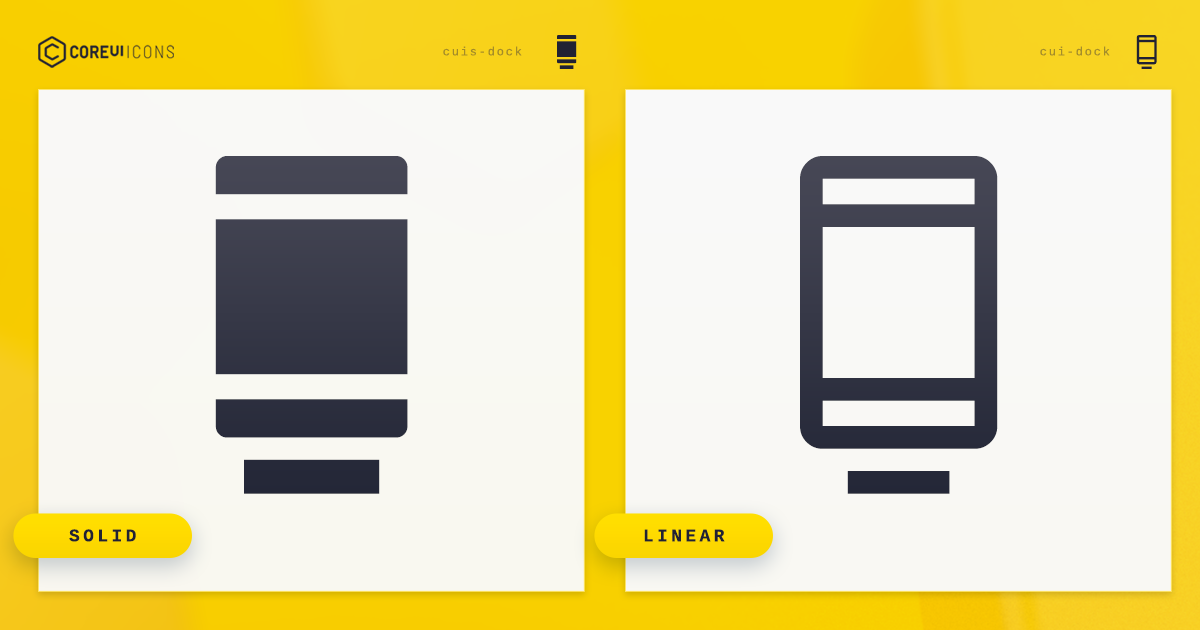 Dock Icon · Linear · Coreui Icons · Svg Javascript Typescript And Webfont