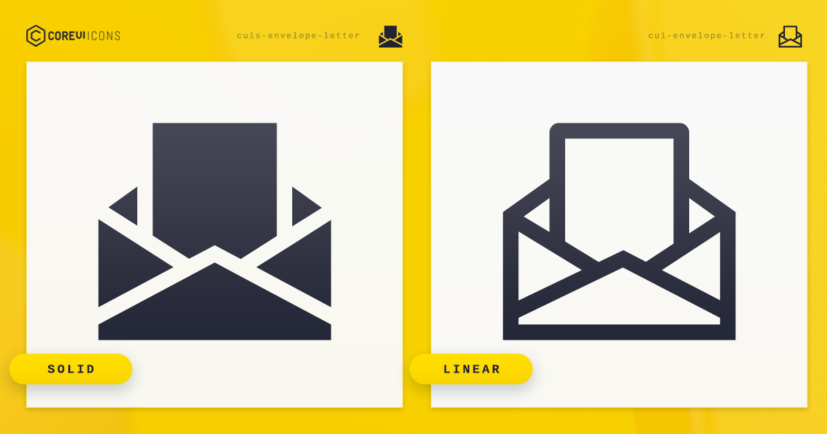 Envelope Letter Icon · Linear · Coreui Icons · Svg Javascript Typescript And Webfont