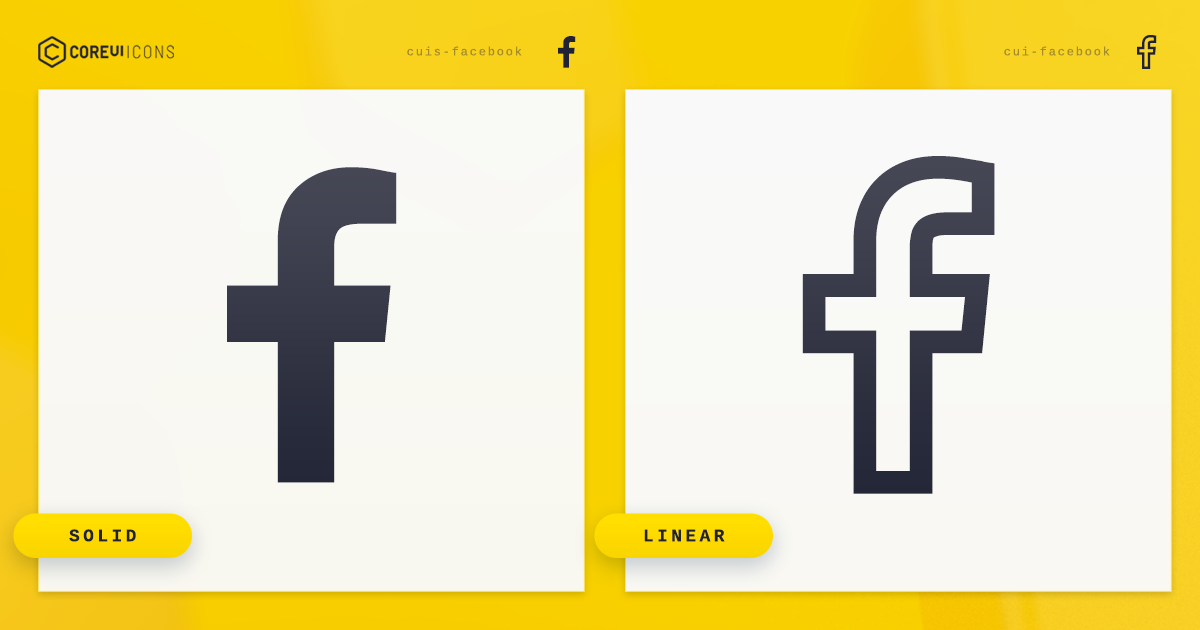 Facebook Icon Brand CoreUI Icons SVG JavaScript TypeScript