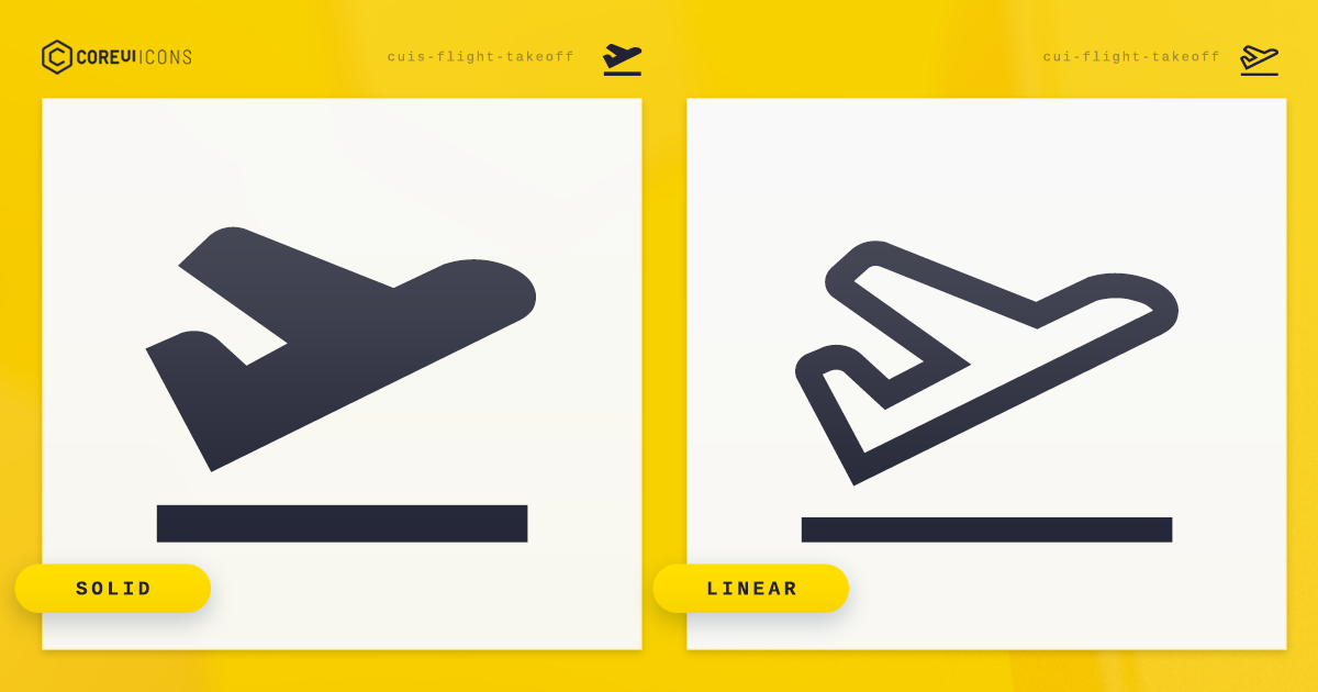 Flight Takeoff Icon · Linear · Coreui Icons · Svg Javascript Typescript And Webfont