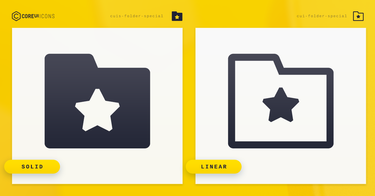 Folder Special Icon · Solid · Coreui Icons · Svg Javascript Typescript And Webfont 