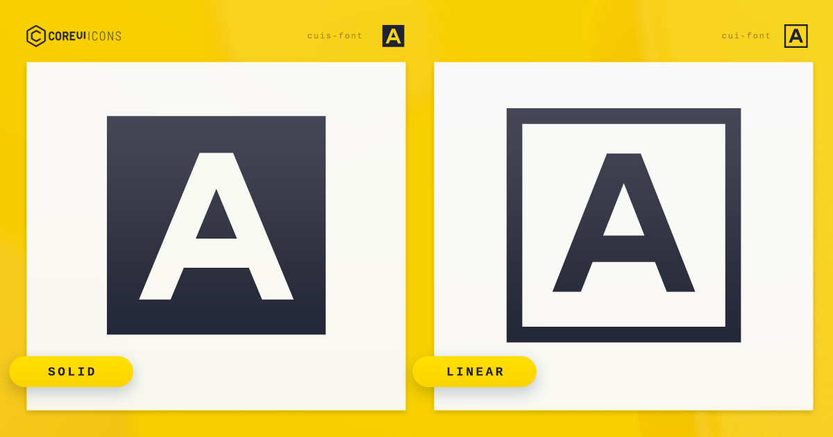 Font Icon · Linear · Coreui Icons · Svg Javascript Typescript And Webfont
