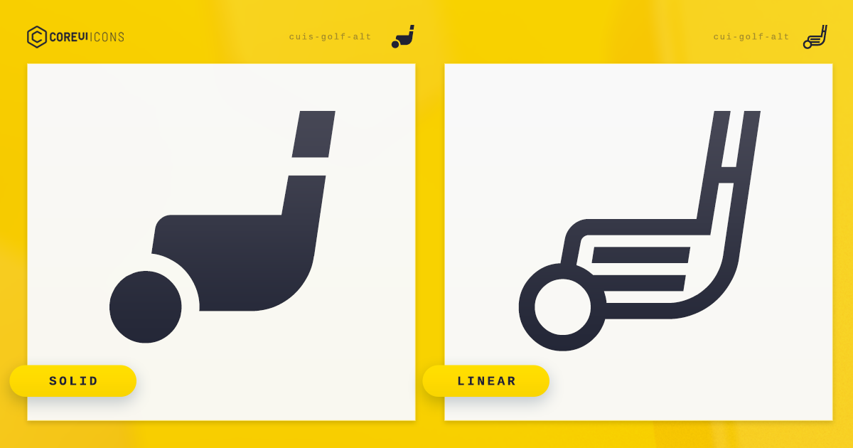 Golf Alt Icon · Linear · Coreui Icons · Svg Javascript Typescript And Webfont 