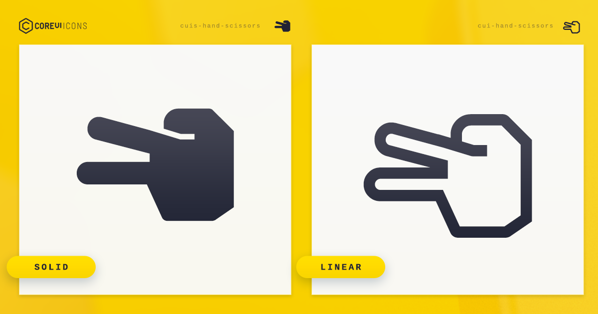 Hand Scissors Icon · Linear · Coreui Icons · Svg Javascript 5852
