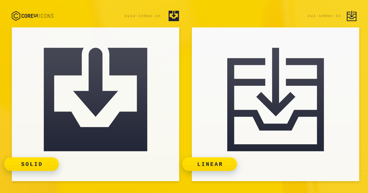 Inbox In Icon · Solid · Coreui Icons · Svg Javascript Typescript