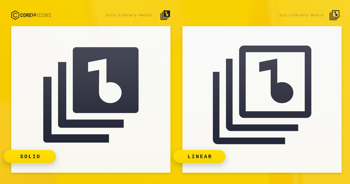 Library Music Icon · Linear · Coreui Icons · Svg Javascript Typescript And Webfont