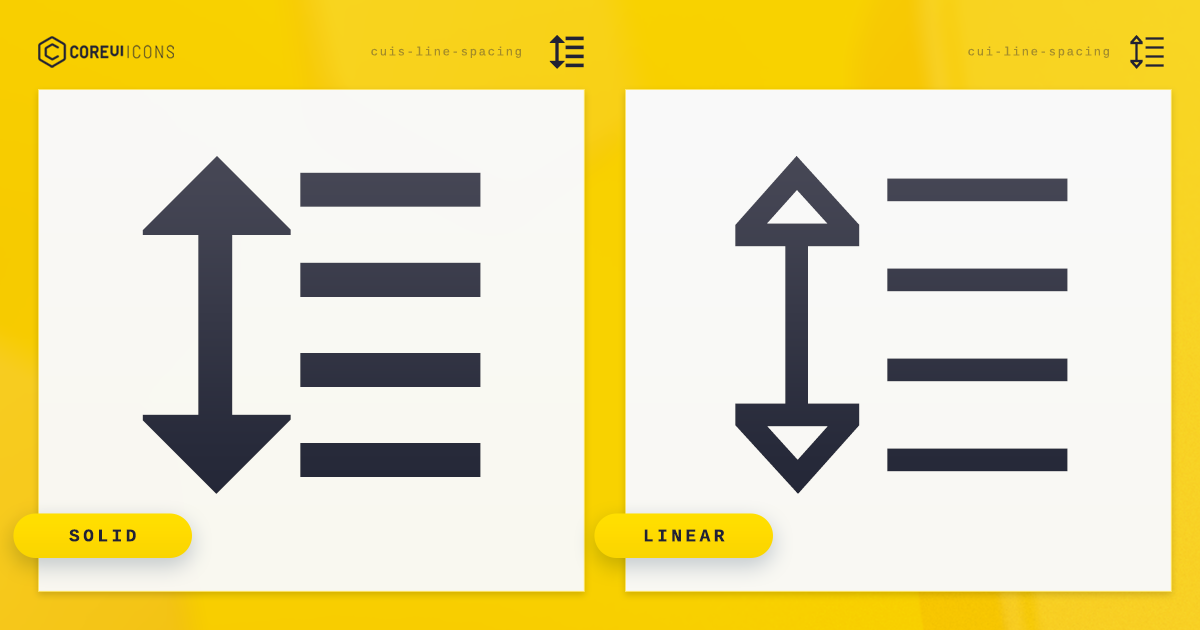 Line Spacing Icon · Solid · Coreui Icons · Svg Javascript Typescript 
