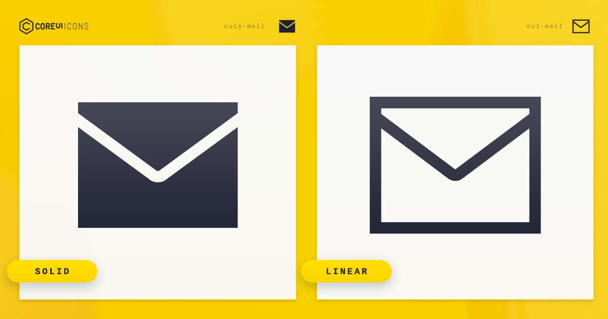 Mail Icon · Linear · Coreui Icons · Svg Javascript Typescript And Webfont