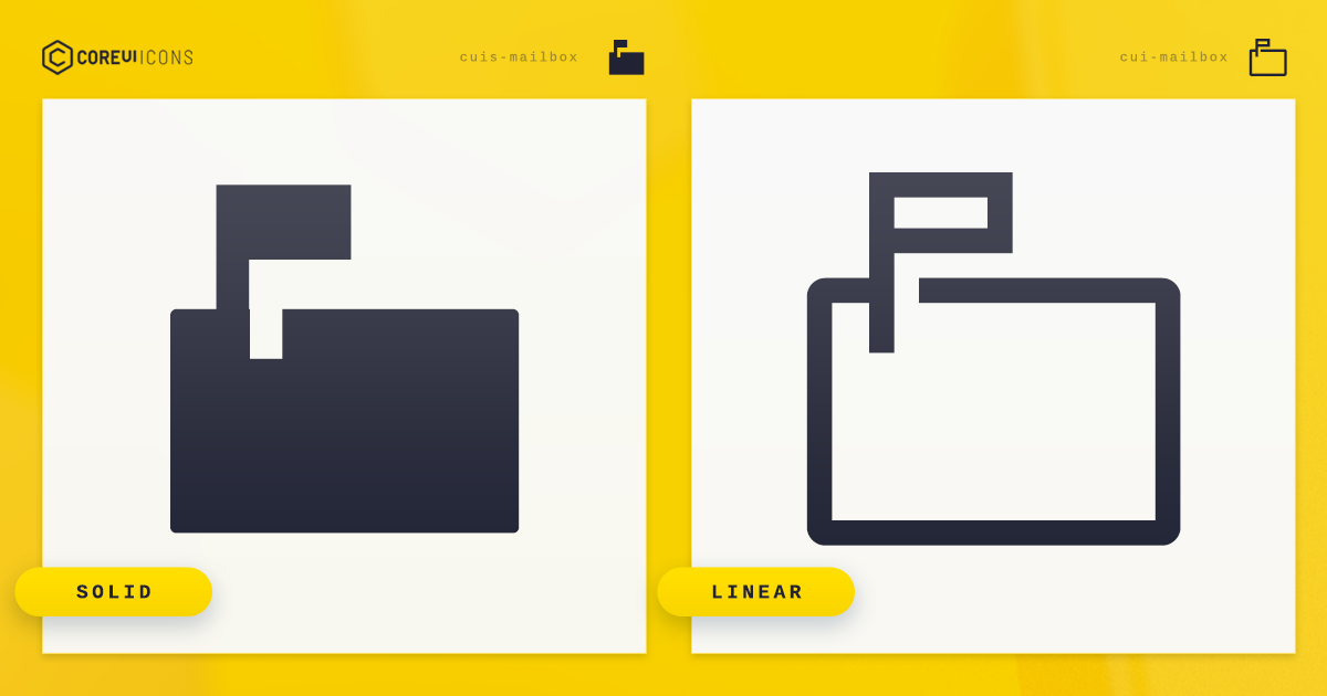 Mailbox Icon · Linear · Coreui Icons · Svg Javascript Typescript And Webfont