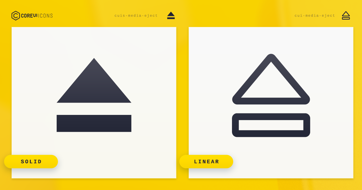 Media Eject Icon · Solid · Coreui Icons · Svg Javascript Typescript 