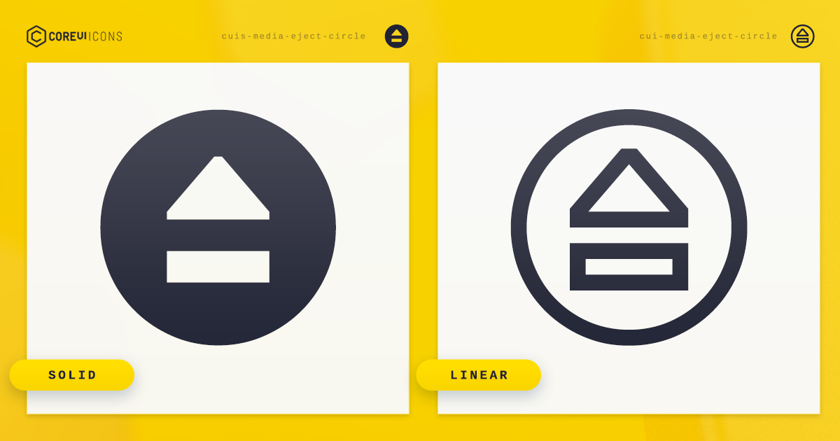 Media Eject Circle Icon · Solid · CoreUI Icons · SVG, JavaScript ... Media Eject Circle Icon · Solid · CoreUI Icons · SVG, JavaScript ...