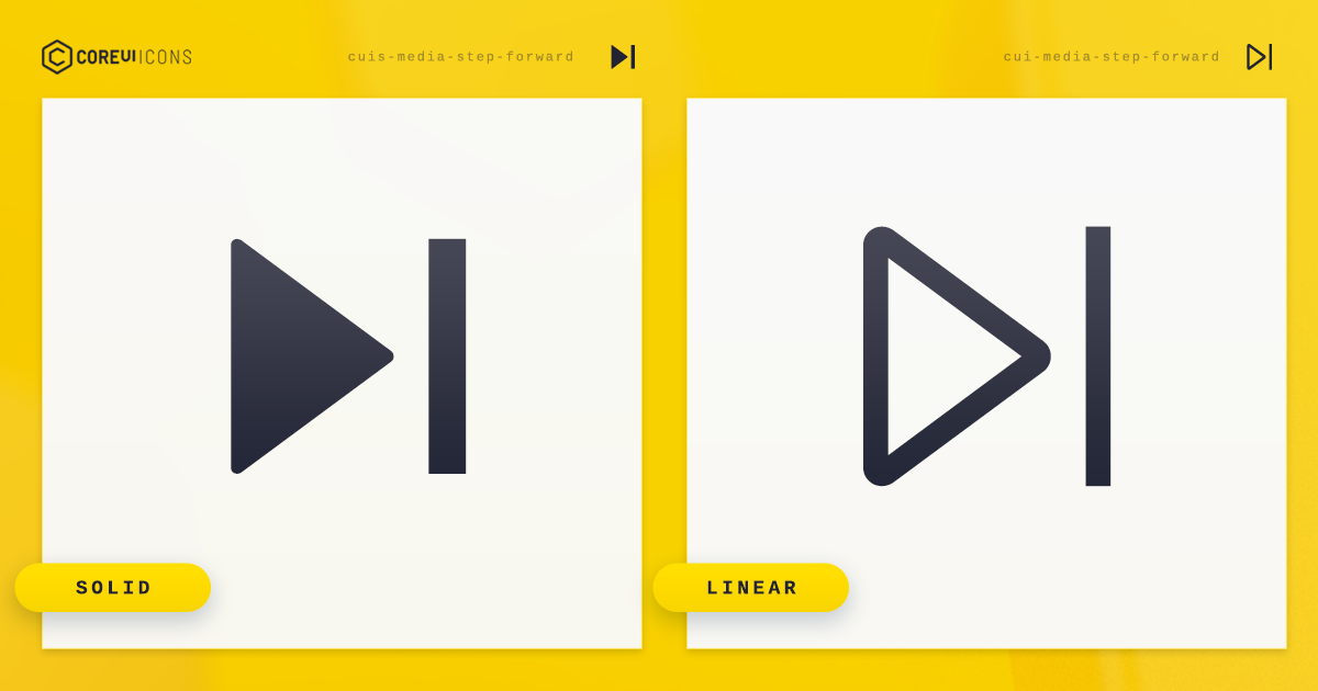 Media Step Forward Icon · Solid · Coreui Icons · Svg Javascript