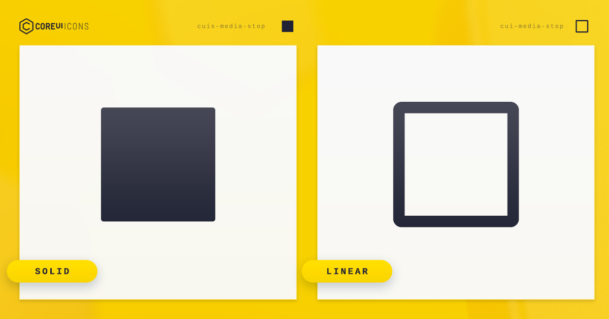 Media Stop Icon · Linear · CoreUI Icons · SVG, JavaScript, TypeScript ... Media Stop Icon · Linear · CoreUI Icons · SVG, JavaScript, TypeScript ...
