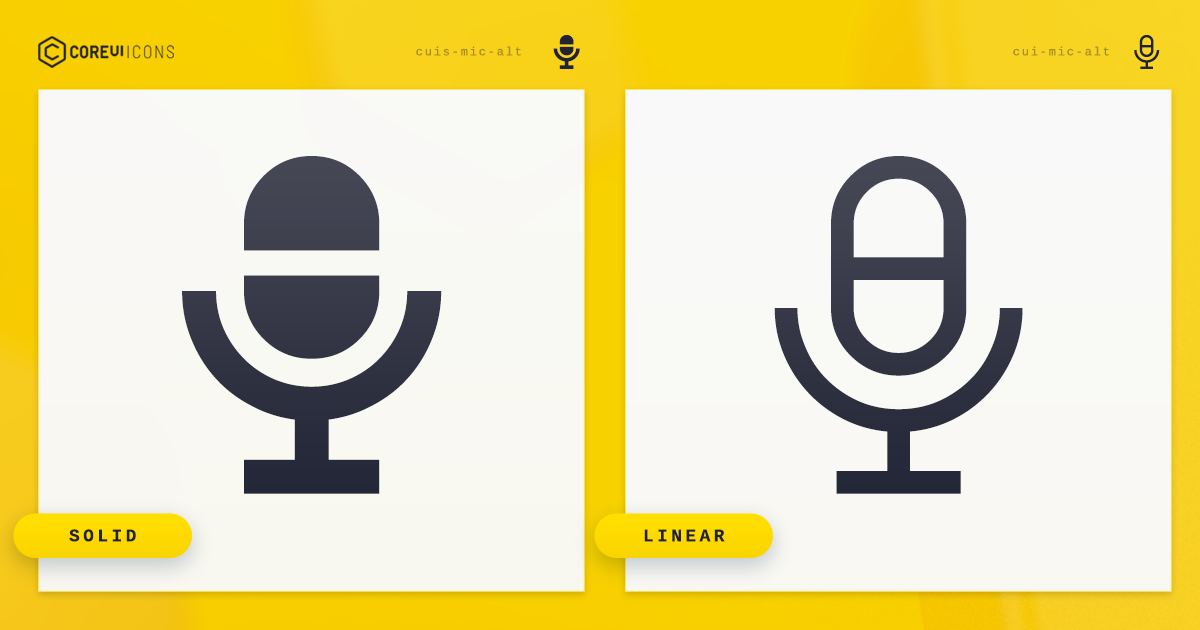 Mic Alt Icon · Linear · Coreui Icons · Svg Javascript Typescript And Webfont