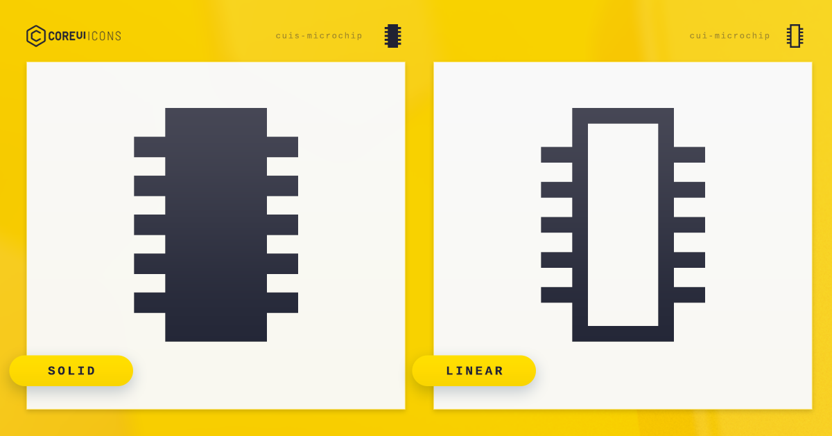 Microchip Icon · Linear · Coreui Icons · Svg Javascript Typescript And Webfont