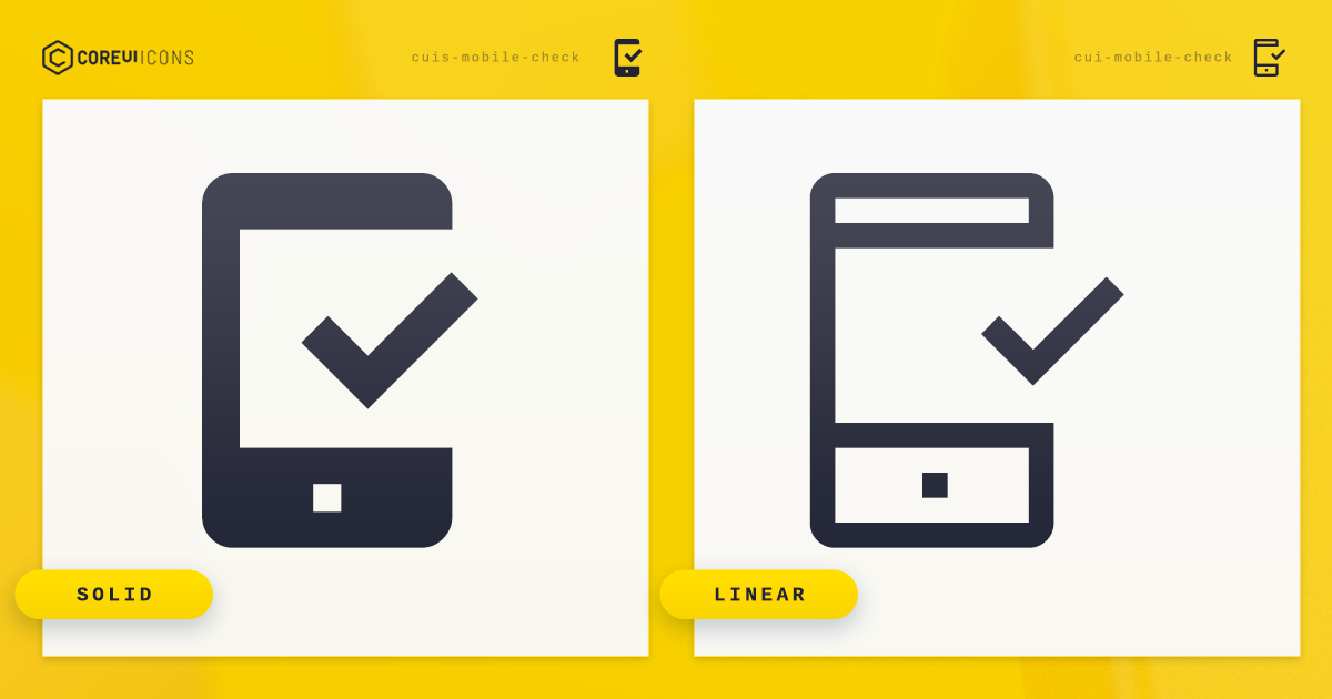 Mobile Check Icon · Solid · Coreui Icons · Svg Javascript Typescript And Webfont 6438