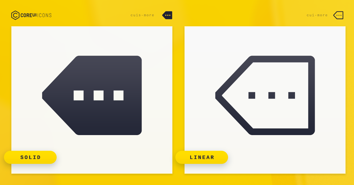 More Icon · Linear · Coreui Icons · Svg Javascript Typescript And Webfont