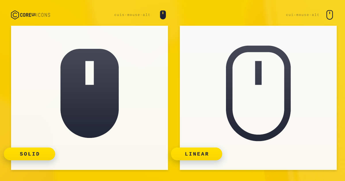 Mouse Alt Icon · Linear · Coreui Icons · Svg Javascript Typescript And Webfont