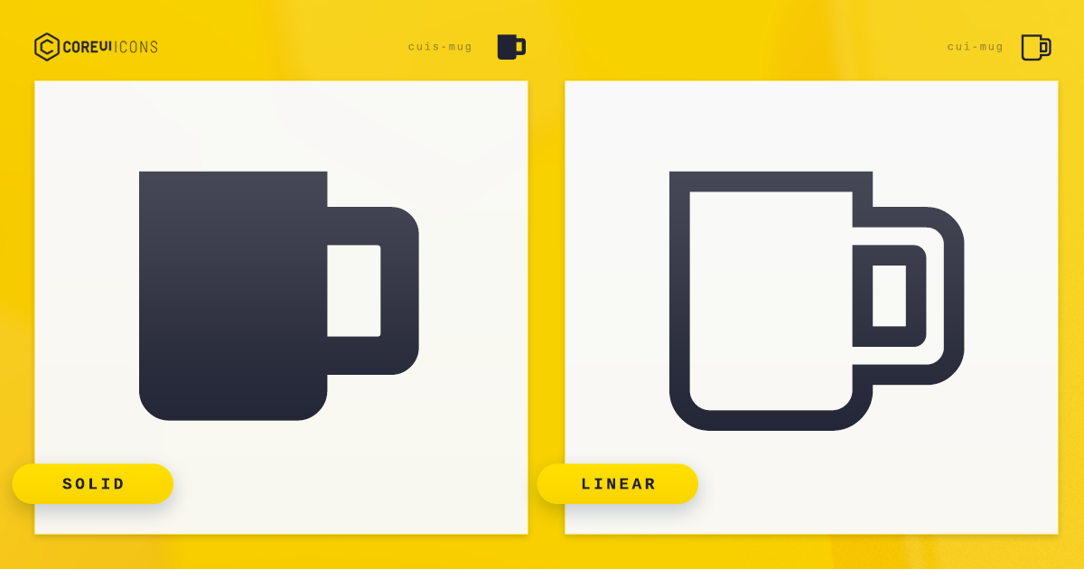 Mug Icon · Linear · Coreui Icons · Svg Javascript Typescript And Webfont
