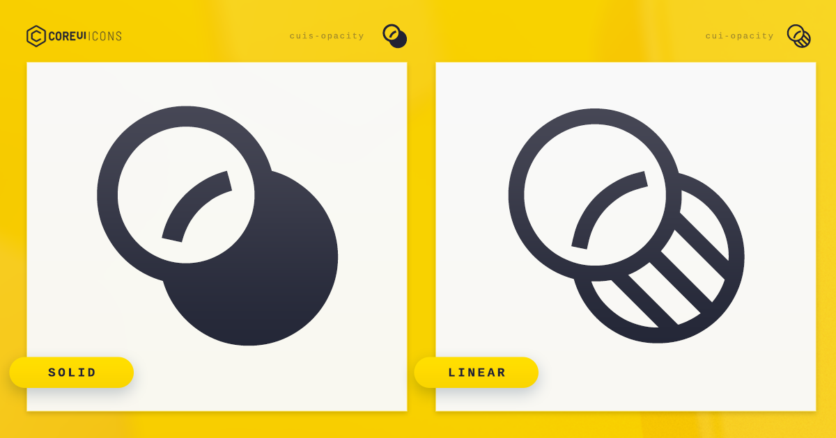 Opacity Icon · Solid · Coreui Icons · Svg Javascript Typescript And Webfont