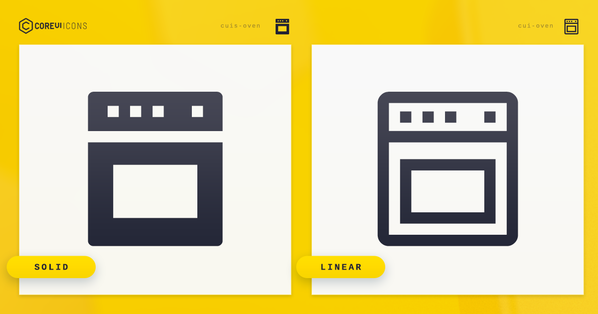 Oven Icon · Linear · CoreUI Icons · SVG, JavaScript, TypeScript & Webfont Oven Icon · Linear · CoreUI Icons · SVG, JavaScript, TypeScript & Webfont