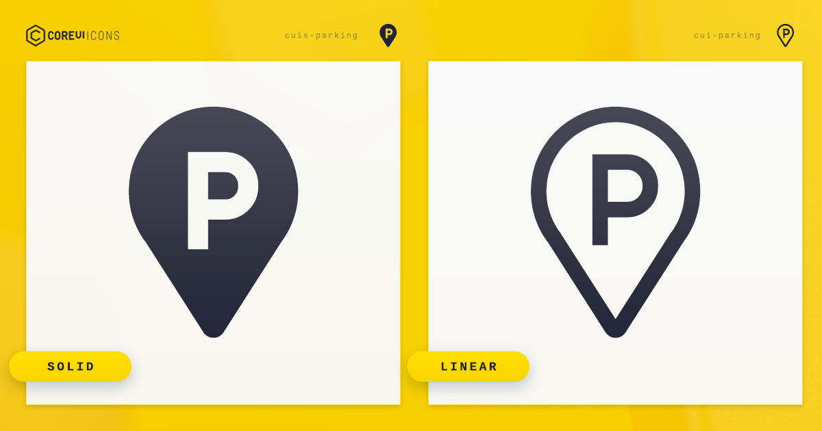 Parking Icon · Solid · Coreui Icons · Svg Javascript Typescript And Webfont