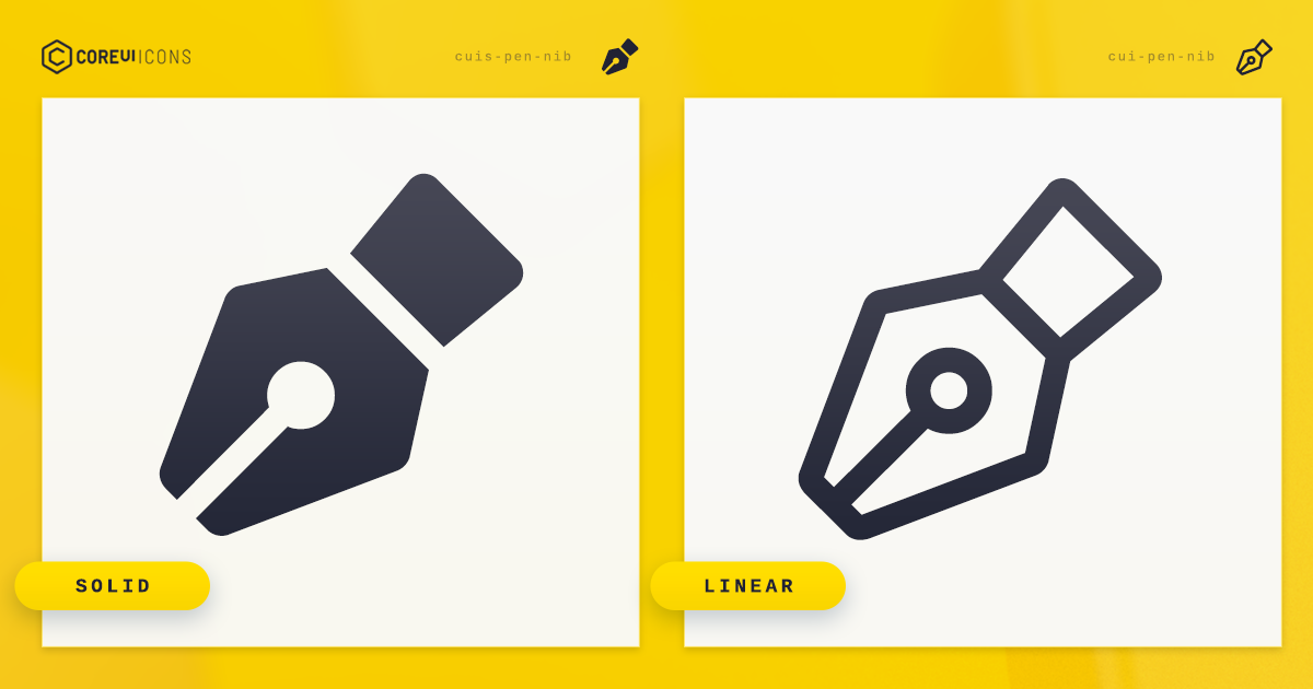 Pen Nib Icon · Linear · Coreui Icons · Svg Javascript Typescript And Webfont