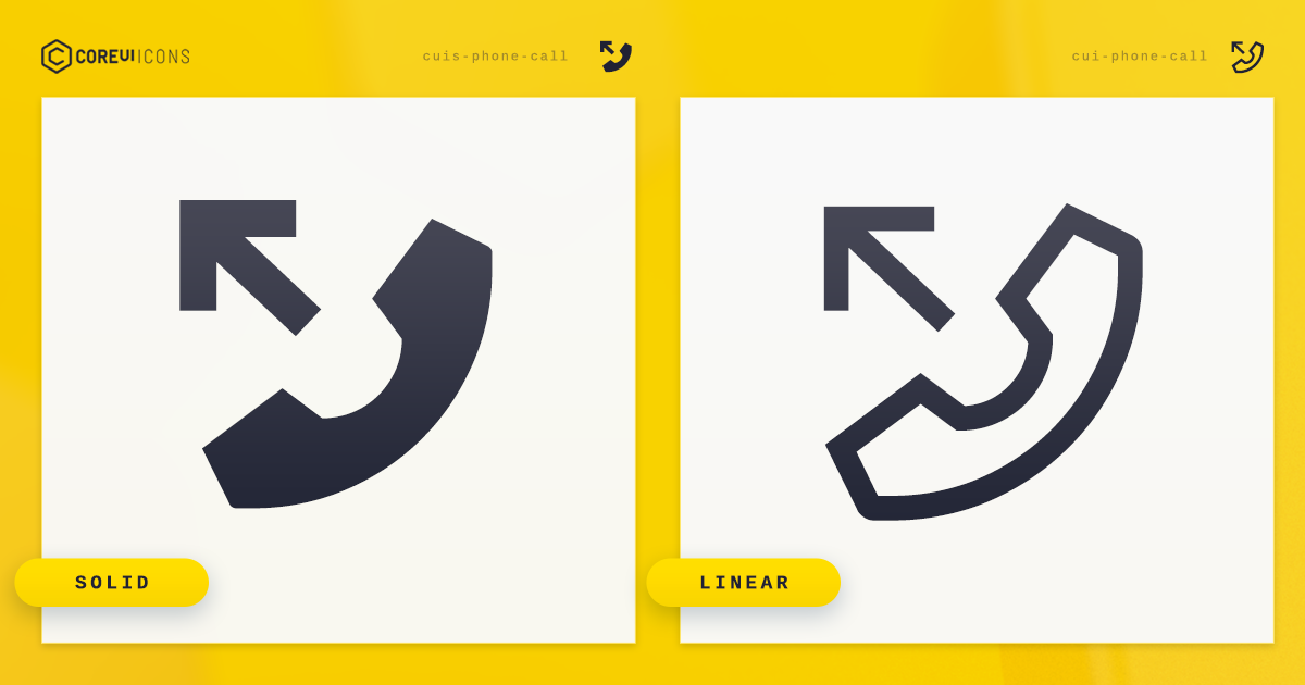 Phone Call Icon · Linear · Coreui Icons · Svg Javascript Typescript And Webfont
