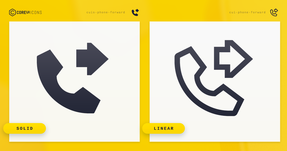 Phone Forward Icon · Solid · Coreui Icons · Svg Javascript Typescript And Webfont