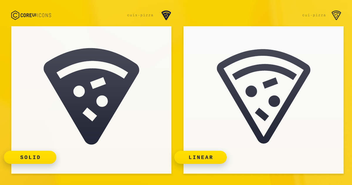 Pizza Icon · Linear · Coreui Icons · Svg Javascript Typescript And Webfont 6327