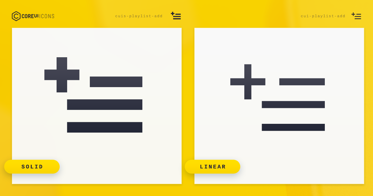 Playlist Add Icon · Linear · Coreui Icons · Svg Javascript Typescript And Webfont