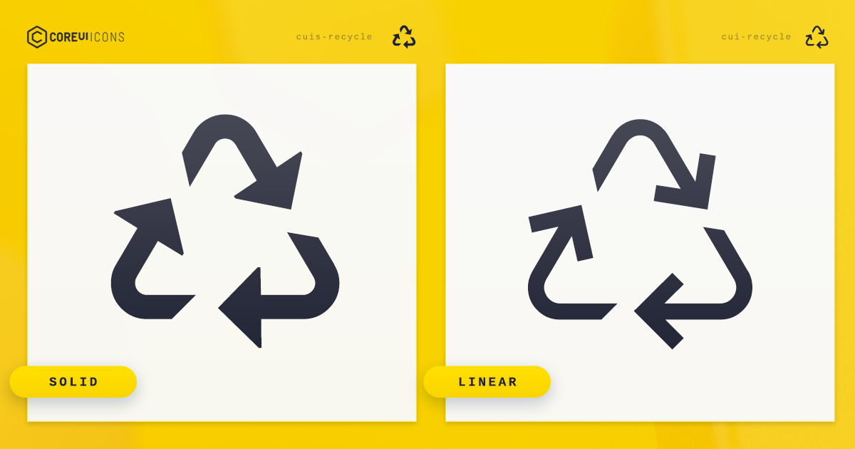 Recycle Icon · Solid · Coreui Icons · Svg Javascript Typescript And Webfont