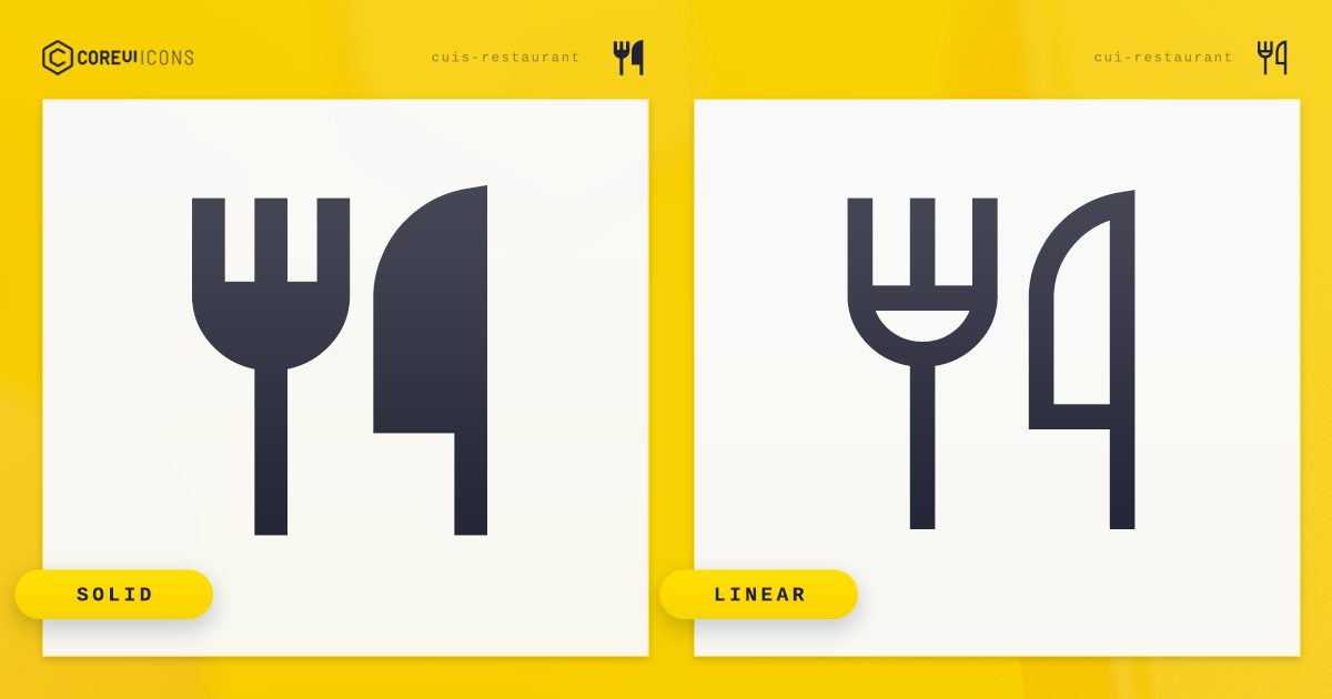 Restaurant Icon · Linear · Coreui Icons · Svg Javascript Typescript And Webfont