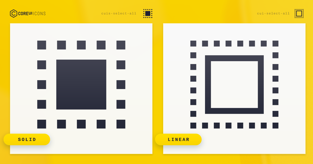 Select All Icon · Linear · Coreui Icons · Svg Javascript Typescript And Webfont